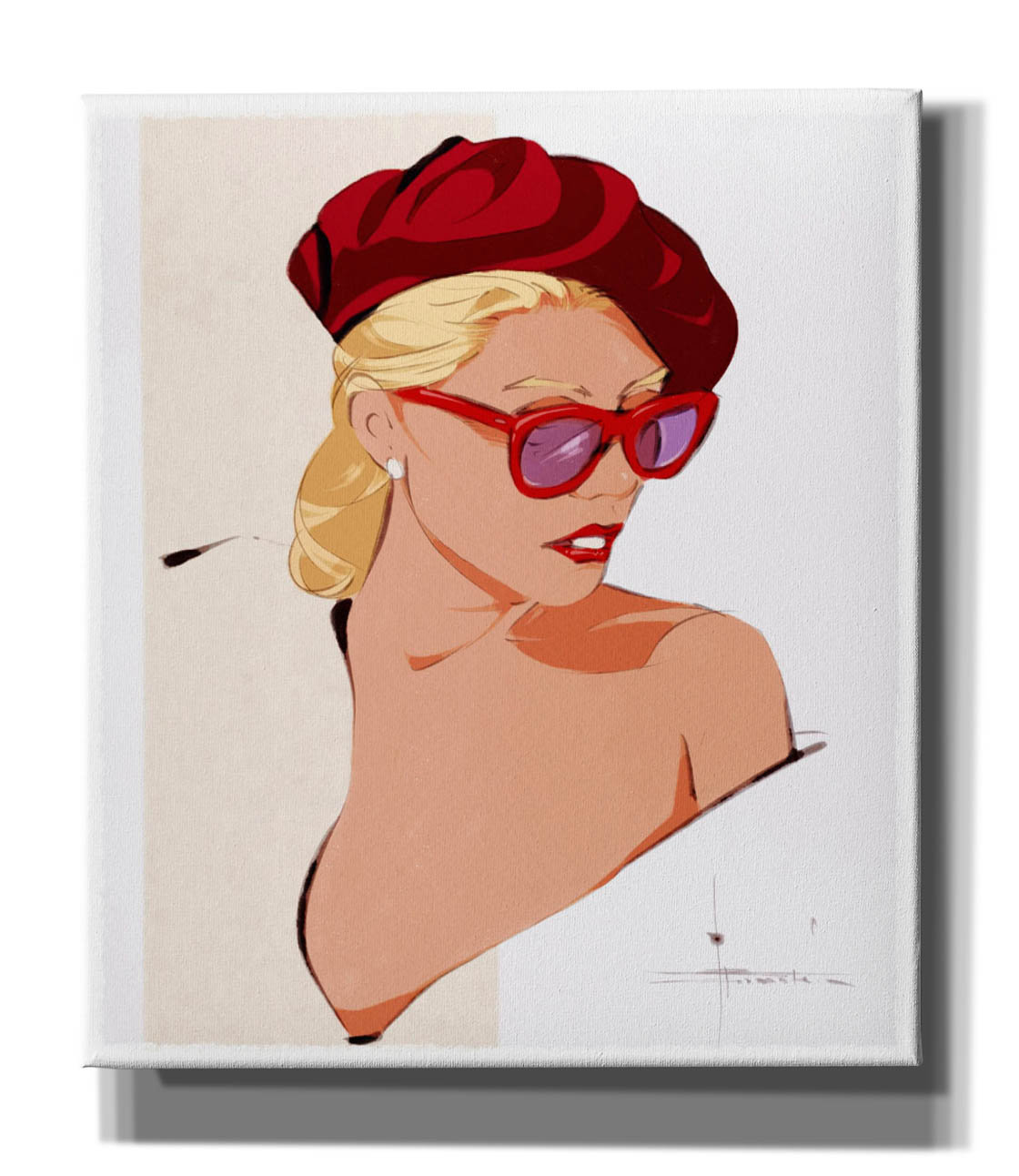 Epic Graffiti 'Ruby Beret' by TM Borenstein, Canvas Wall Art, 26"x30 ...