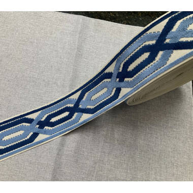 Rose Lace And Braid Woven Embroidery Velvet Fabric Tape 3.5" Width Trim ...