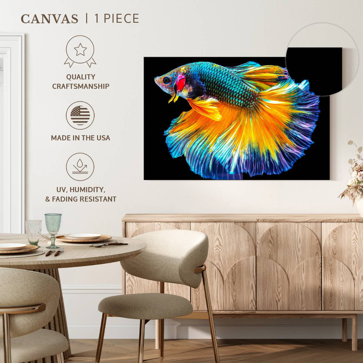 Ebern Designs Brampt Multicolored Betta Fish | Wayfair