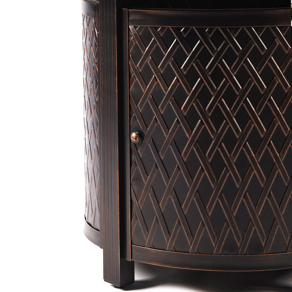 Lark Manor™ Delrick Round 34 In. X 34 In. Aluminum Propane Fire Pit ...