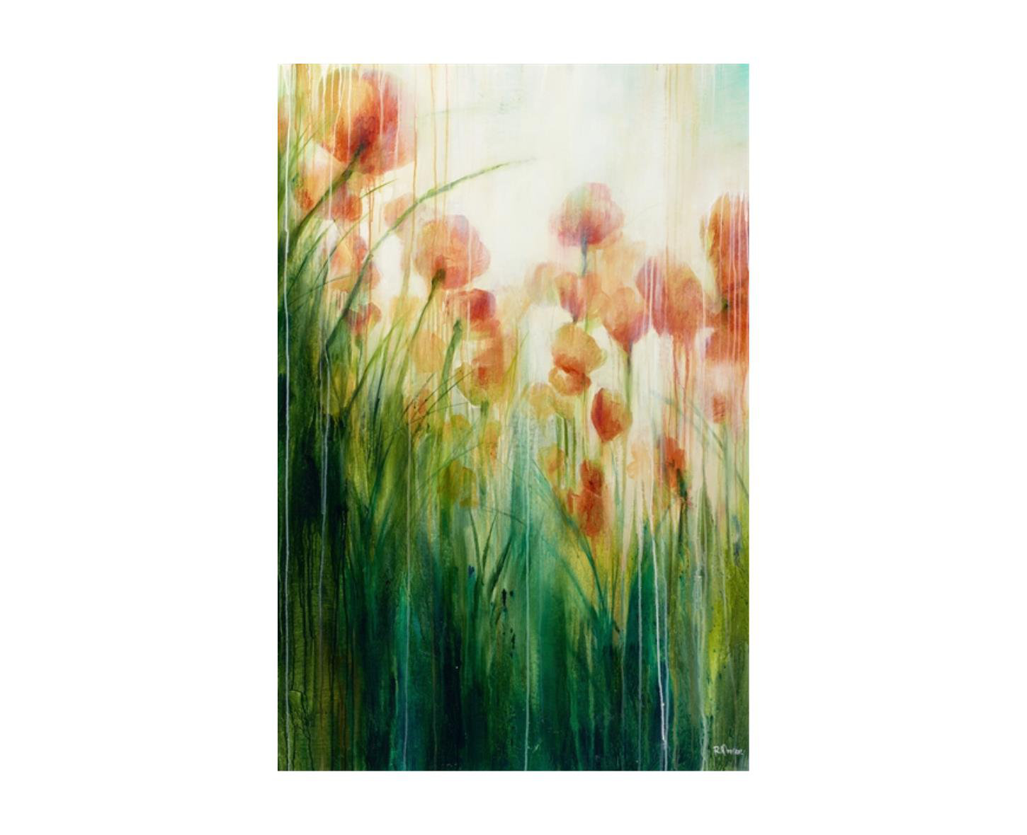 Chelsea Art Studio Watercolor Poppy Field by Rikki Drotar - Painting ...