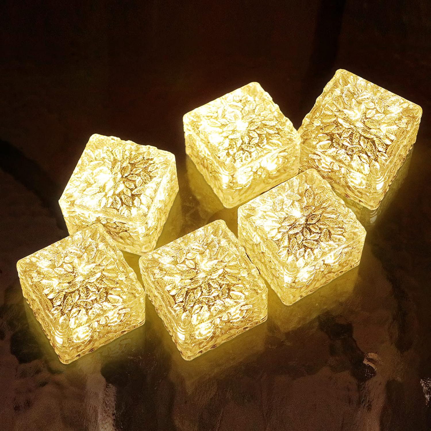 Arlmont & Co. 6 Pack Solar Brick Lights Landscape Path Light | Wayfair