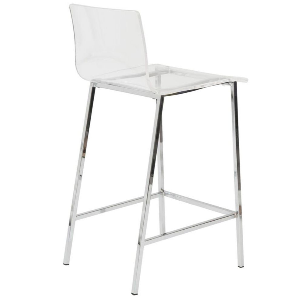 Mercer41 Abeyta 26-Inch Modern Bar Stool with Contoured Seat and Sleek ...