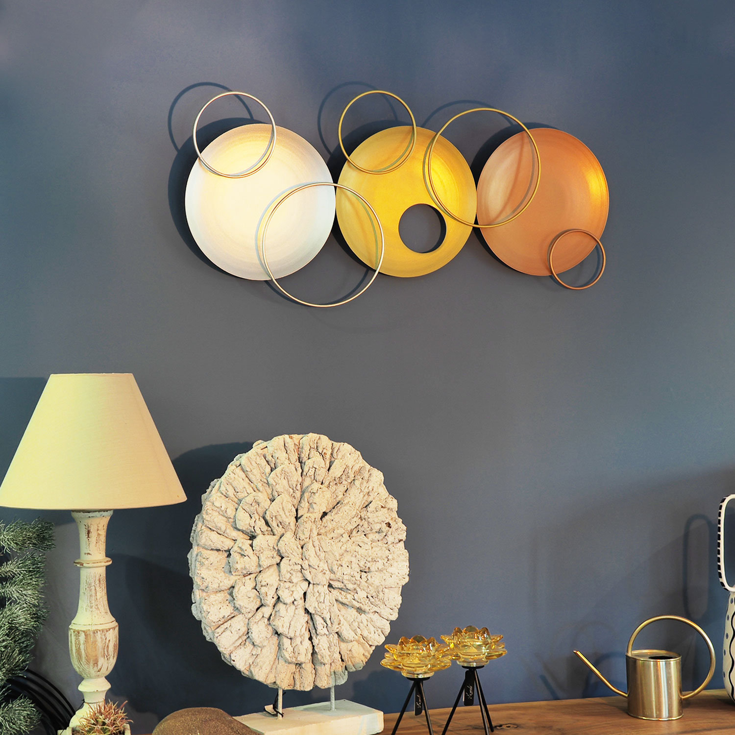 ARTEPERA Cosmos 3D Modern Metal Wall Decor - Hangable Both Horizontally ...