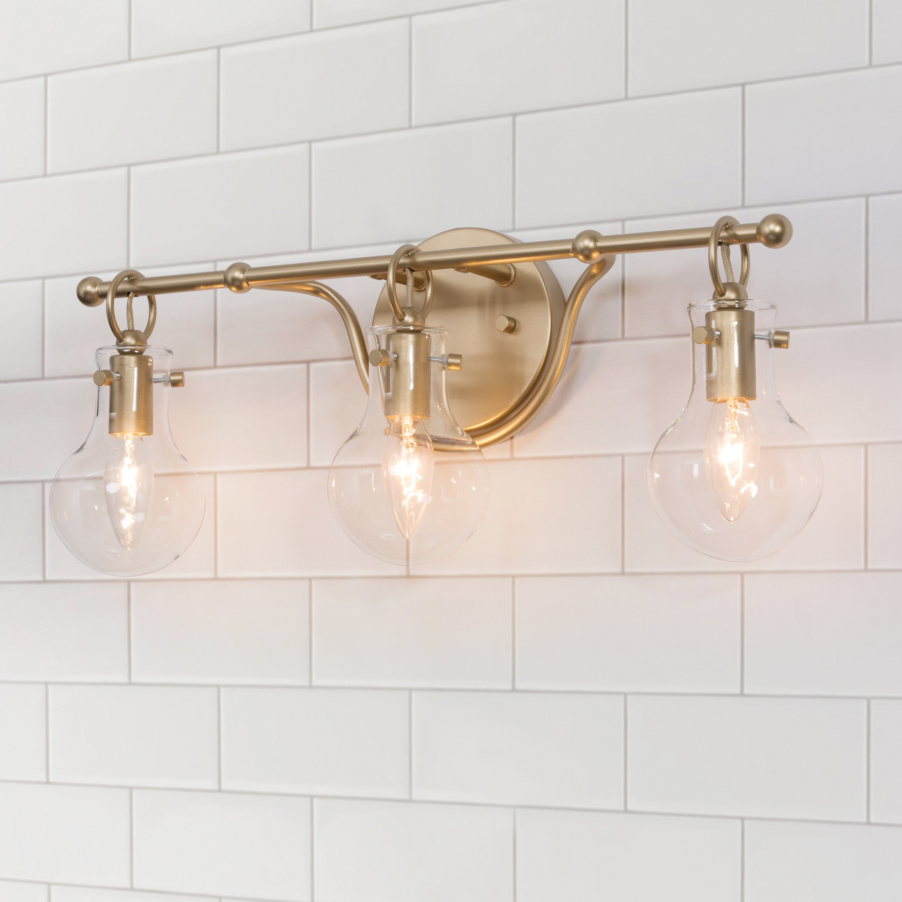 Mercer41 Sia Gold Vanity Light & Reviews - Wayfair Canada