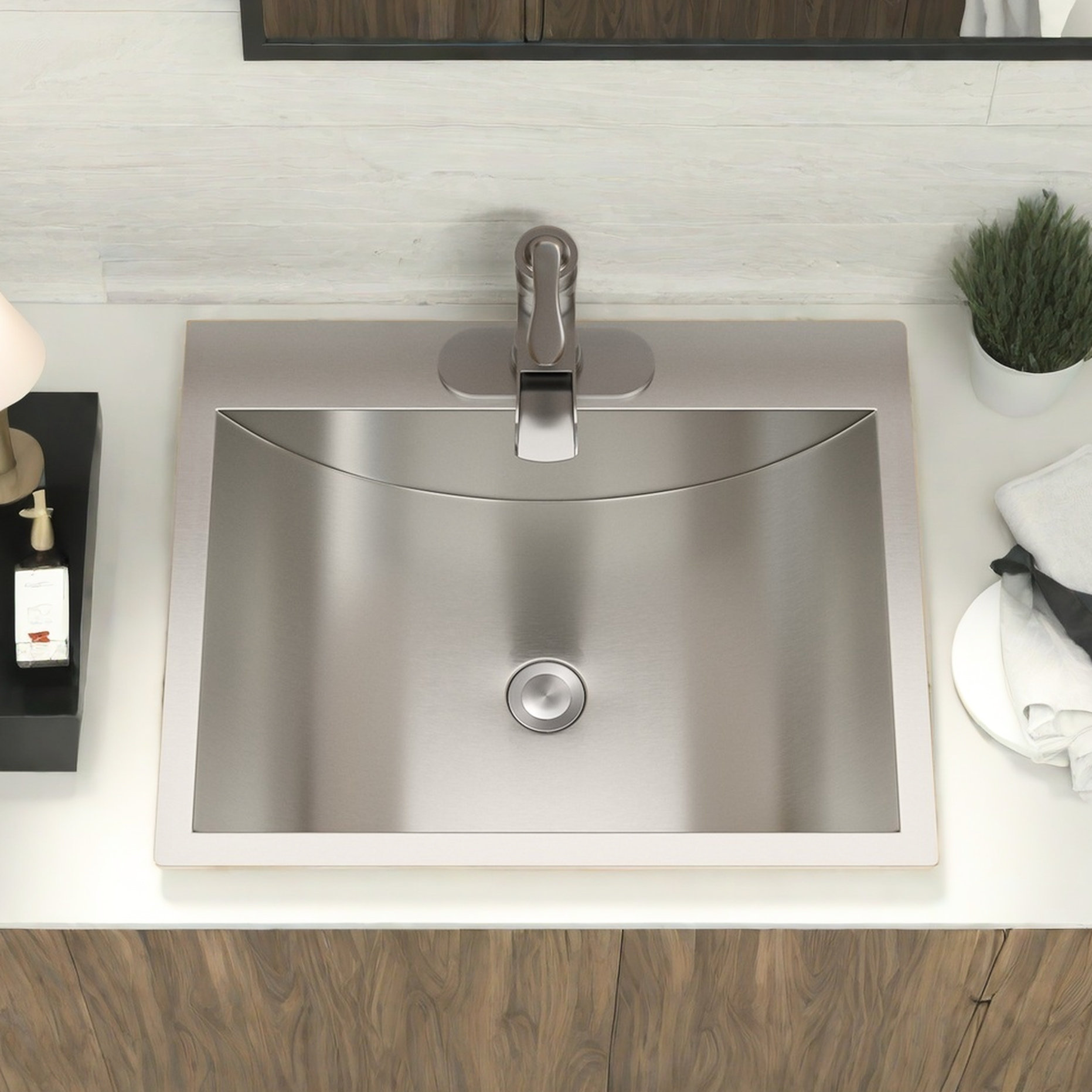 Ebern Designs Brushed Nickel Stainless Steel Sink 21X17 - To Dirt And ...