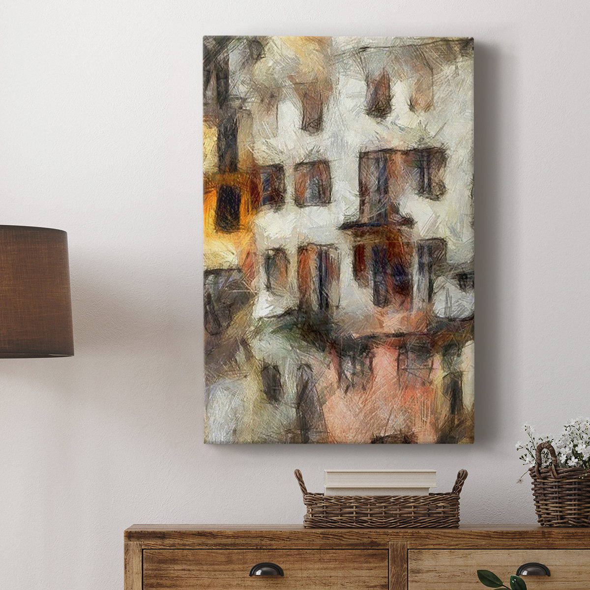 Red Barrel Studio® Stacked Houses III Premium Gallery Wrapped Canvas ...