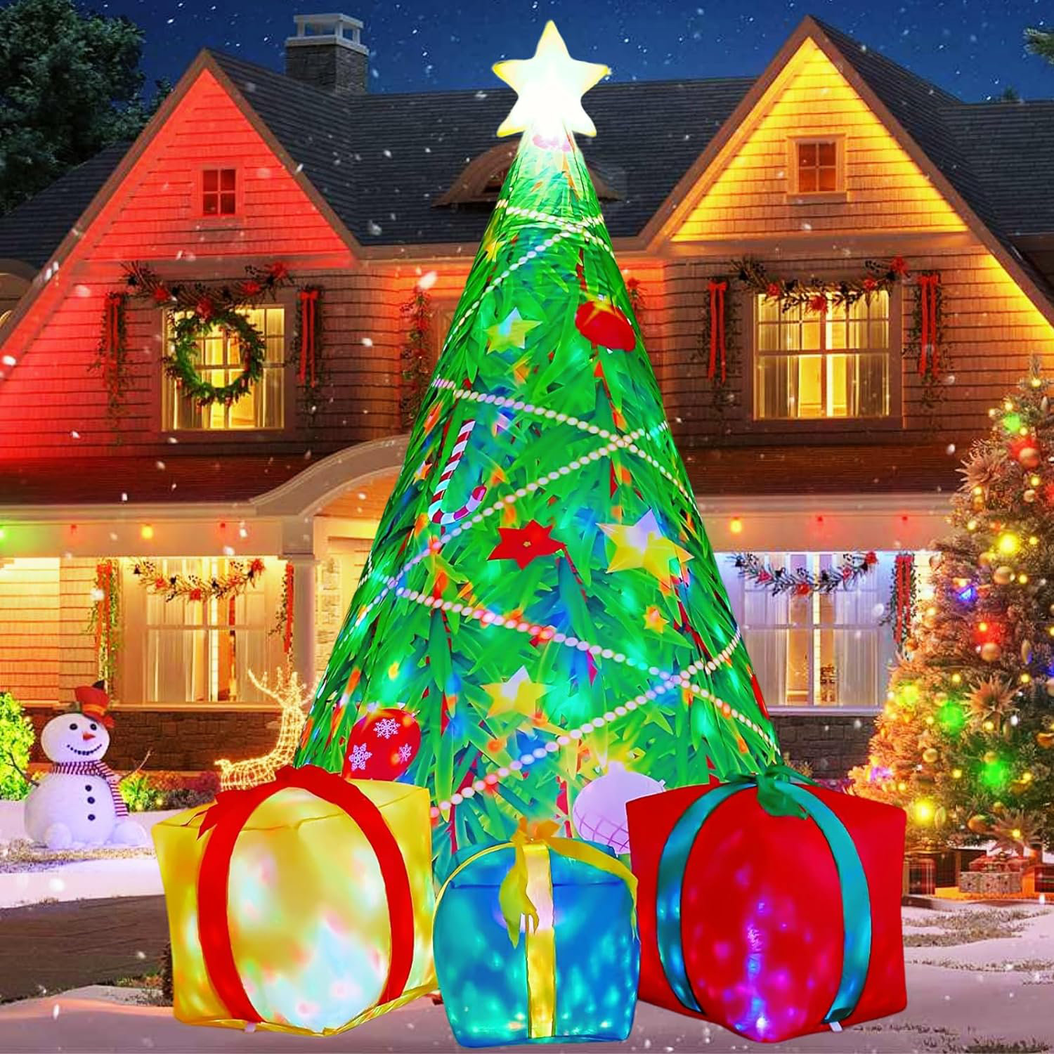 The Holiday Aisle® Christmas Inflatable 7 FT Outdoor Christmas Tree ...