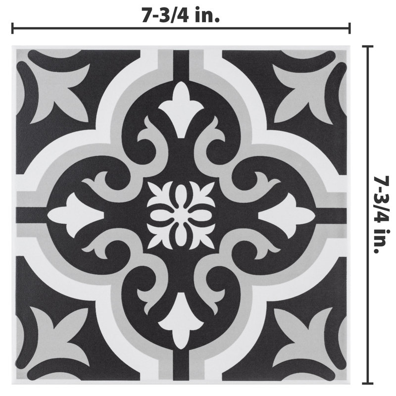 Merola Tile Dosbraga 8" x 8" Ceramic Patterned Wall & Floor Tile ...