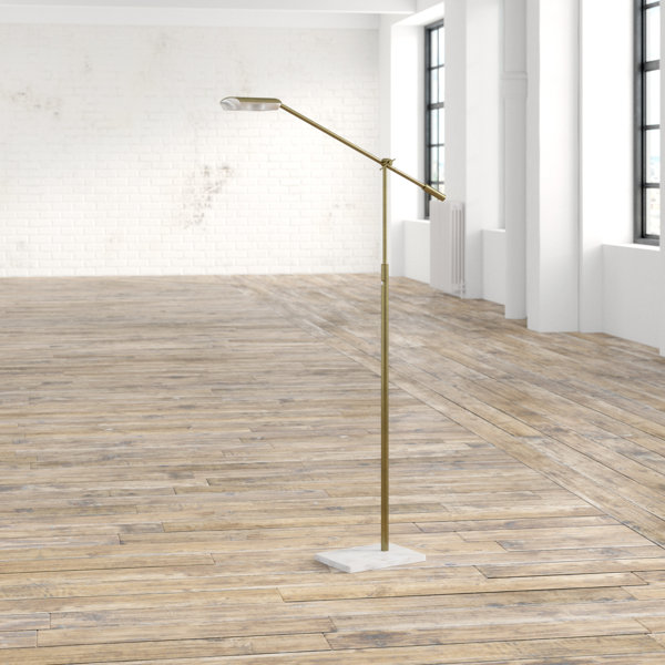 Latitude Run® Amaree White Marble LED Task/Reading Floor Lamp & Reviews ...