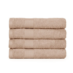 Ample Decor Absorbent and Quick Dry 4 Piece 100% Cotton Hand Towel Set ...