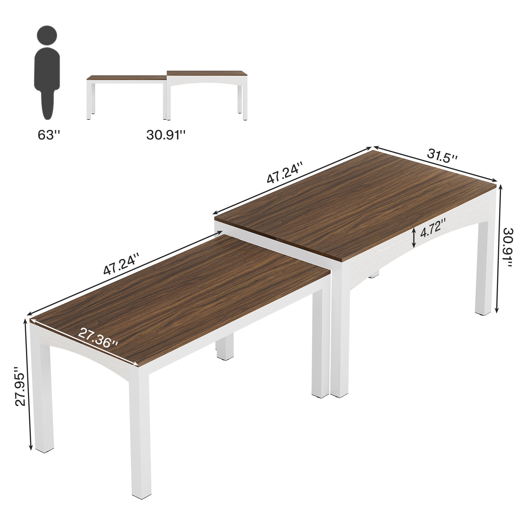 Ebern Designs 94.5" Farmhouse Extendable Dining Table & Reviews ...