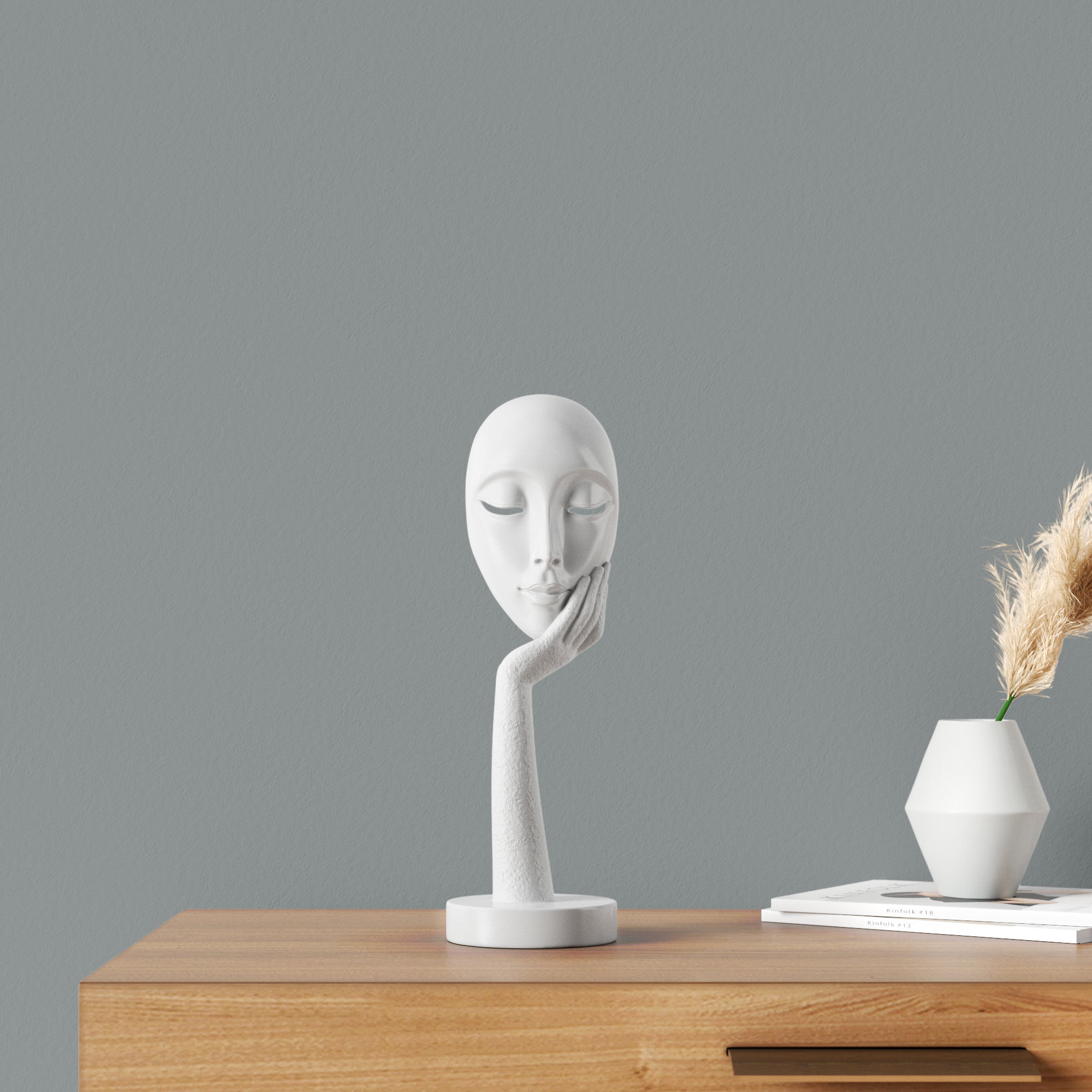 Wade Logan Adsett Abstract Resin Woman Face Statue Home Decoration ...