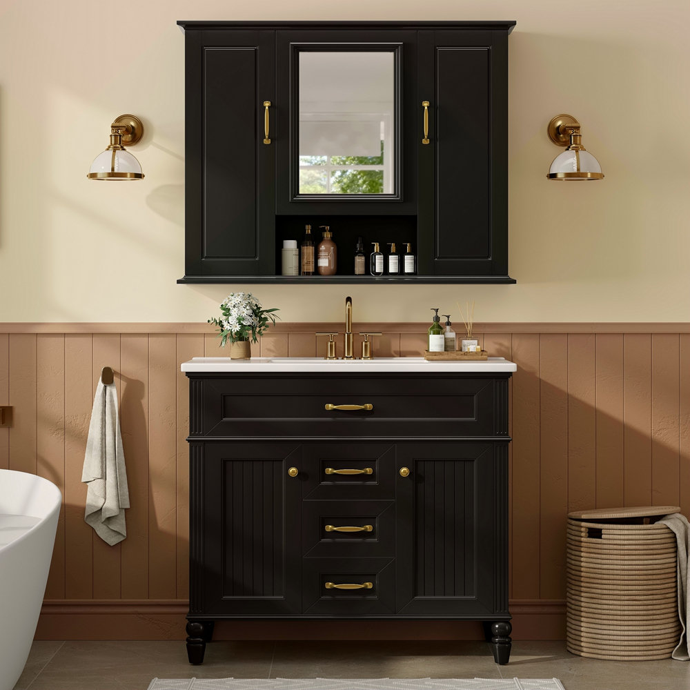 Red Barrel Studio® 36" Bathroom Vanity With Sink, Freestanding Modern ...