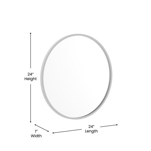 Mercer41 Gagalis Wall Mount Shatterproof Round Accent Wall Mirror with ...
