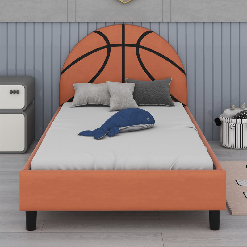 Trinx Basketball Design Upholstered Sport Style Bed | Wayfair