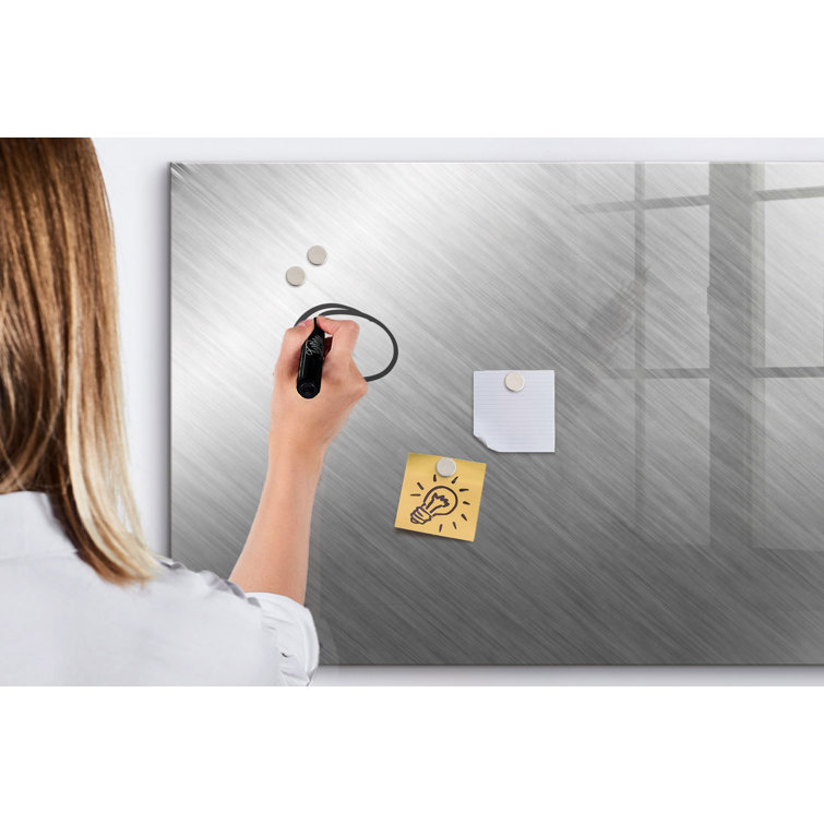 East Urban Home Metal Wall Magnetic Wall Mounted Dry Erase Board ...