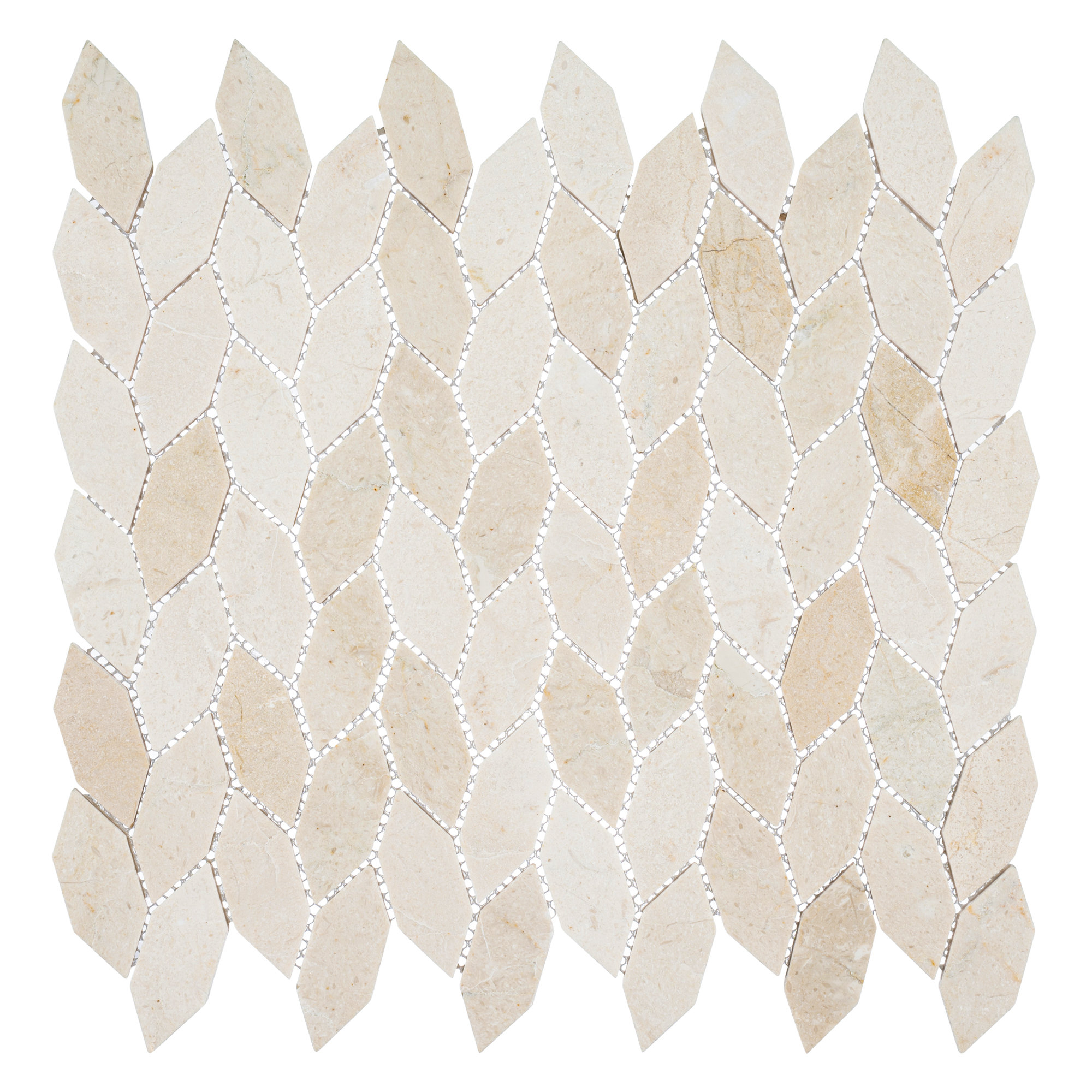 Andova Channing 1-in. x 2.5-in. Elongated Hex Marble Look Polished ...