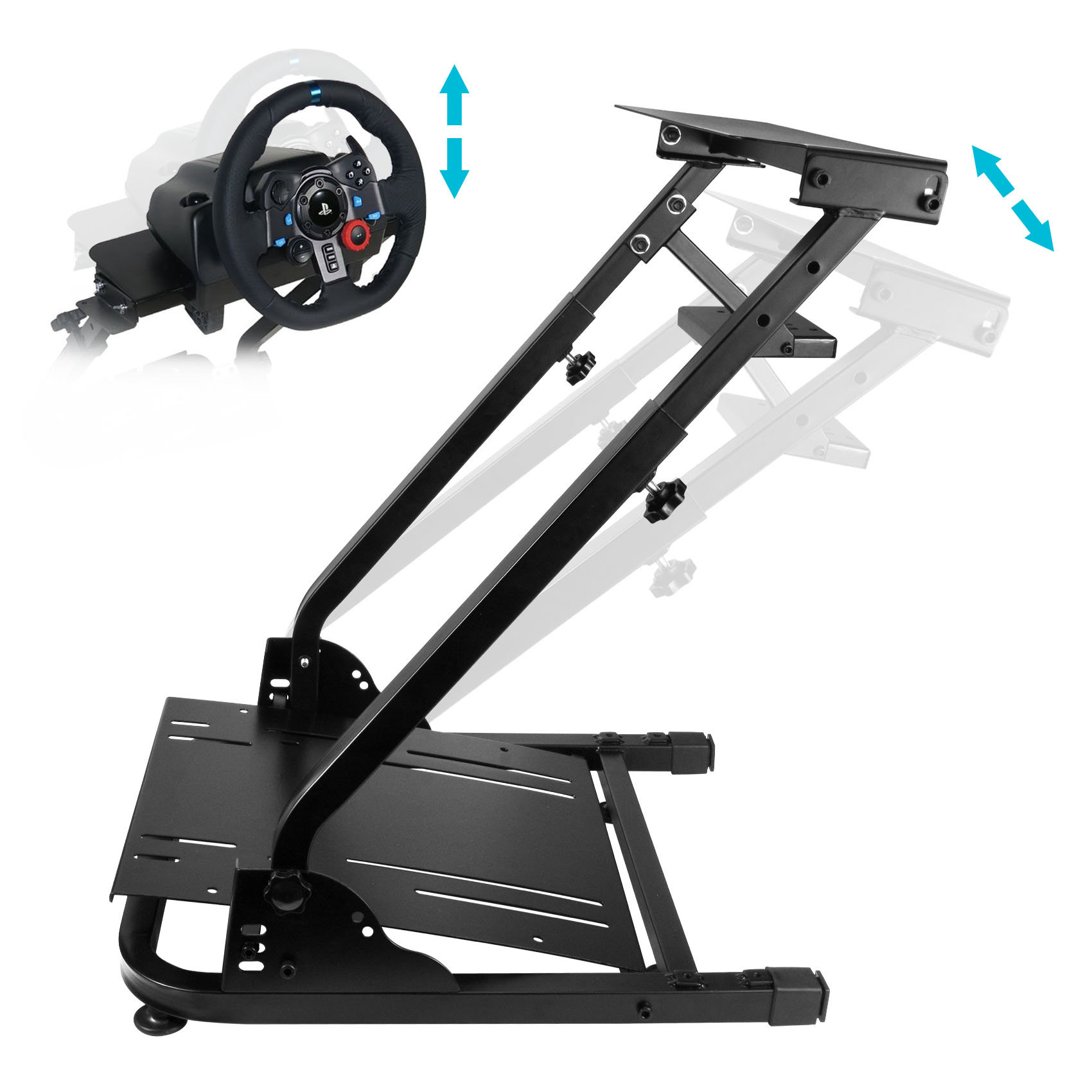 Inbox Zero Steering Wheel Stand, Height and Angle Adjustable Racing ...
