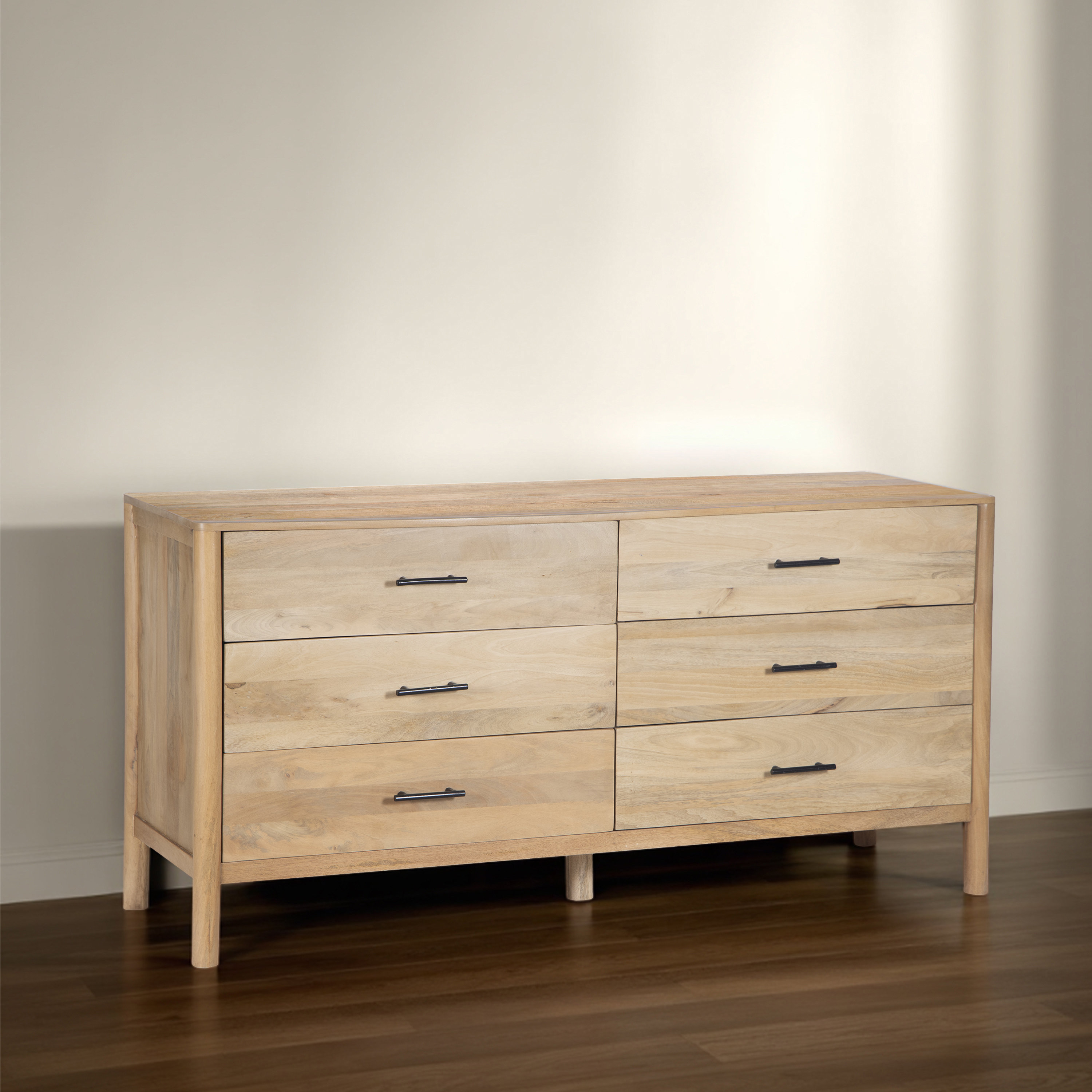 Foundry Select Geti 6 Drawers, 66 Inch Wide Dresser, Handcrafted ...