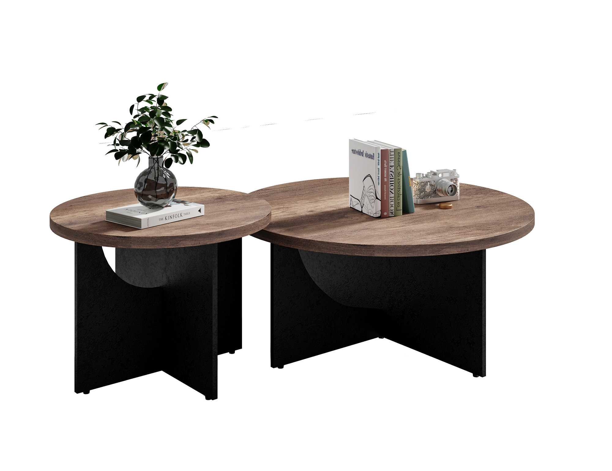 Ebern Designs 35 Inch Modern Retro Round Coffee Table For Living Room ...