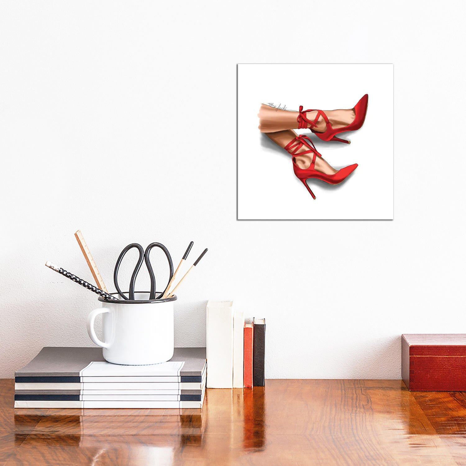 East Urban Home Red Ribbon Heels | Wayfair
