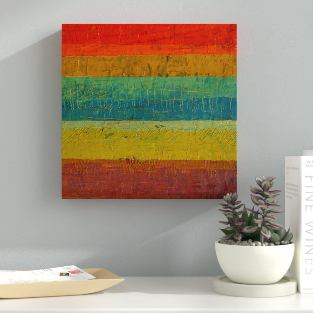 Latitude Run® Red Line Painting Print on Wrapped Canvas - Wayfair Canada