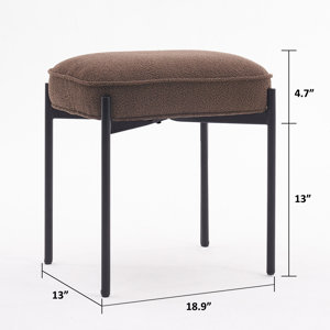 Ebern Designs Romere Vanity Stool Fabric Upholstered Accent Stool ...