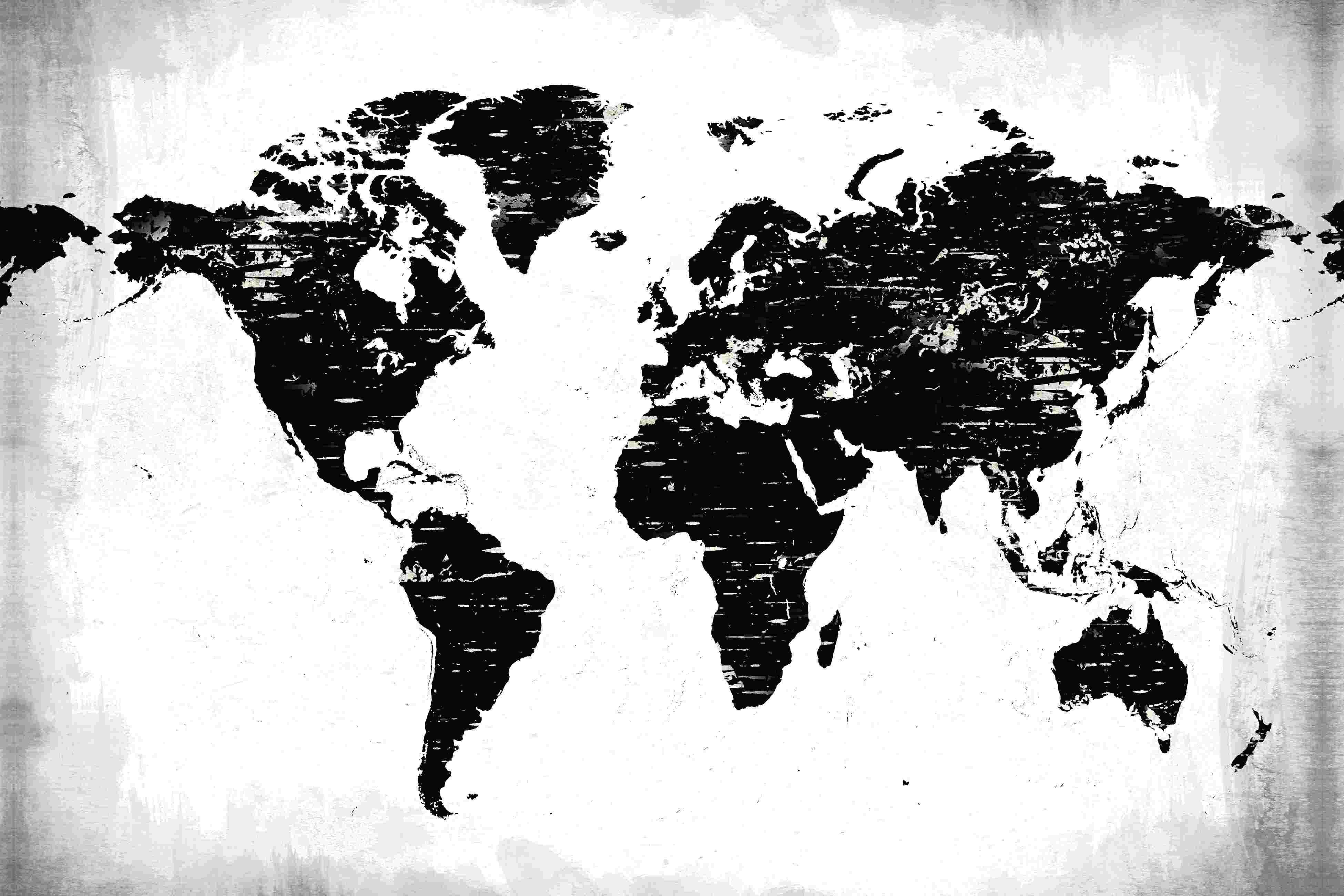17 Stories Birchy Black Map - Wrapped Canvas Painting - Wayfair Canada
