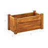 Benjara Ryla Garden Raised Flower Bed, 10X20 Panel Brown Acacia Wood ...