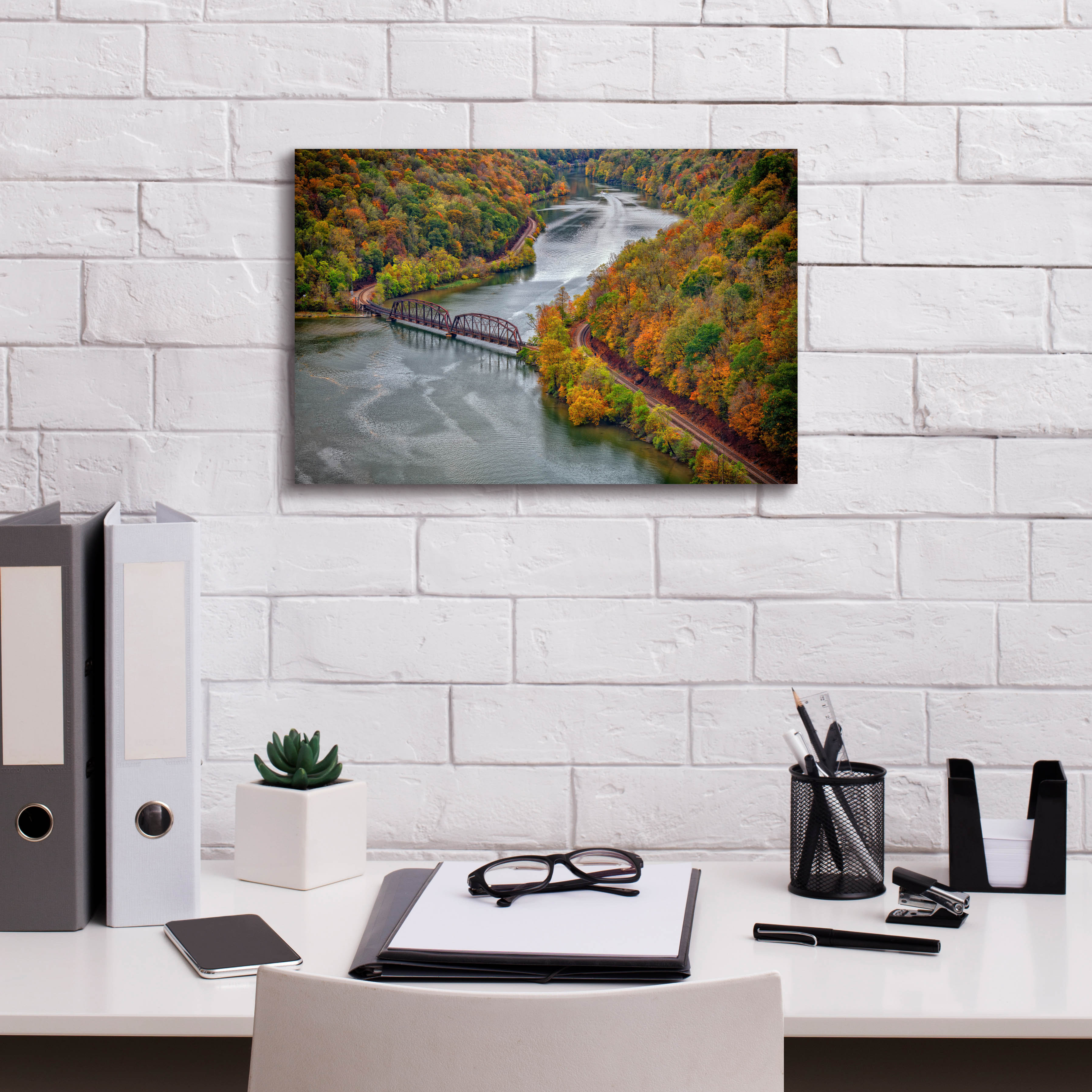 Union Rustic 'Hawks Nest Bridge' by Rick Berk Canvas Wall Art | Wayfair