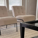 Trent Austin Design® Schaible Leather Tufted Armless Side Chair ...