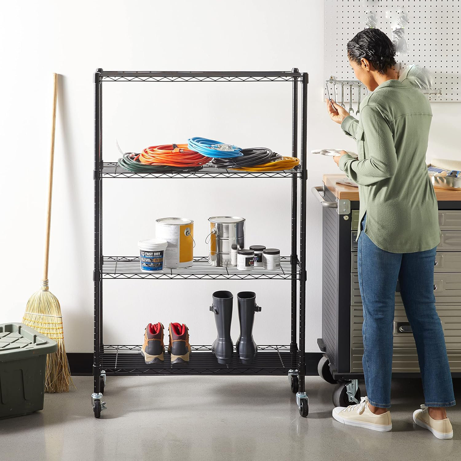 Rebrilliant Heavy Duty Steel Wire Rack Storage Rack | Wayfair