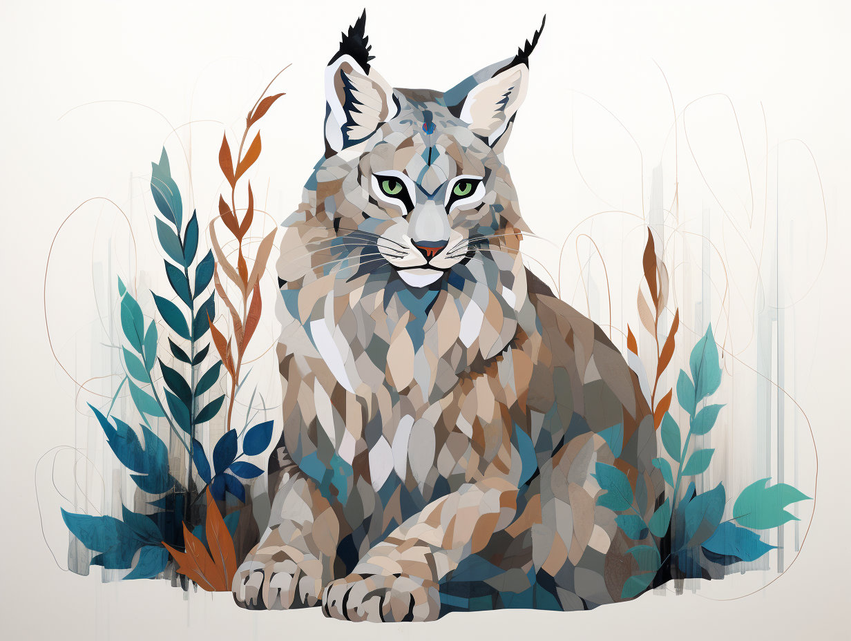 VisionDecor Bobcat Bedding Animal Duvet Cover White | Wayfair