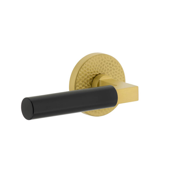 Viaggio Circolo Hammered Texture Satin Brass Rosette with Satin Black ...