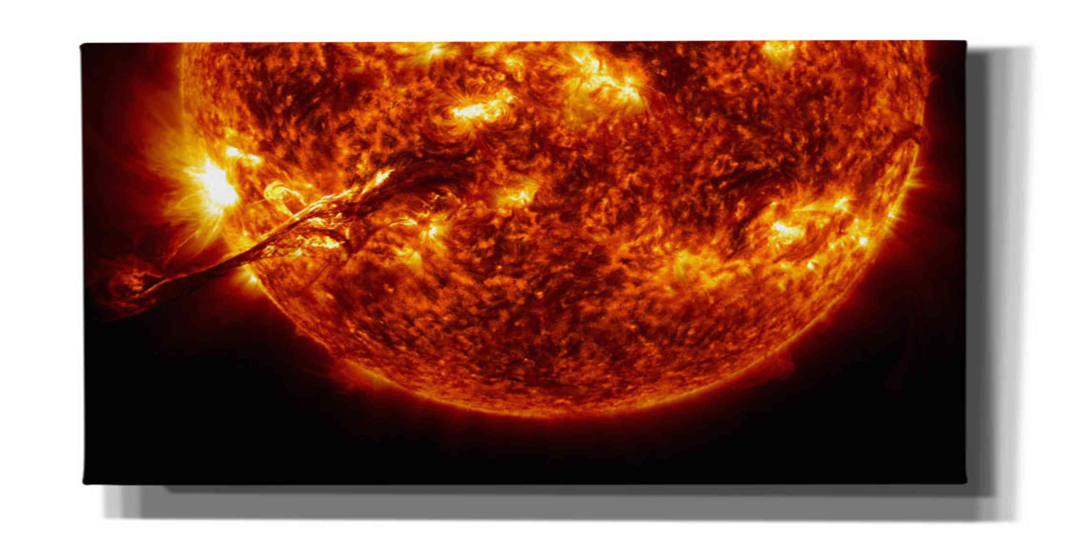 Trinx Solar Flare - Wrapped Canvas Painting | Wayfair