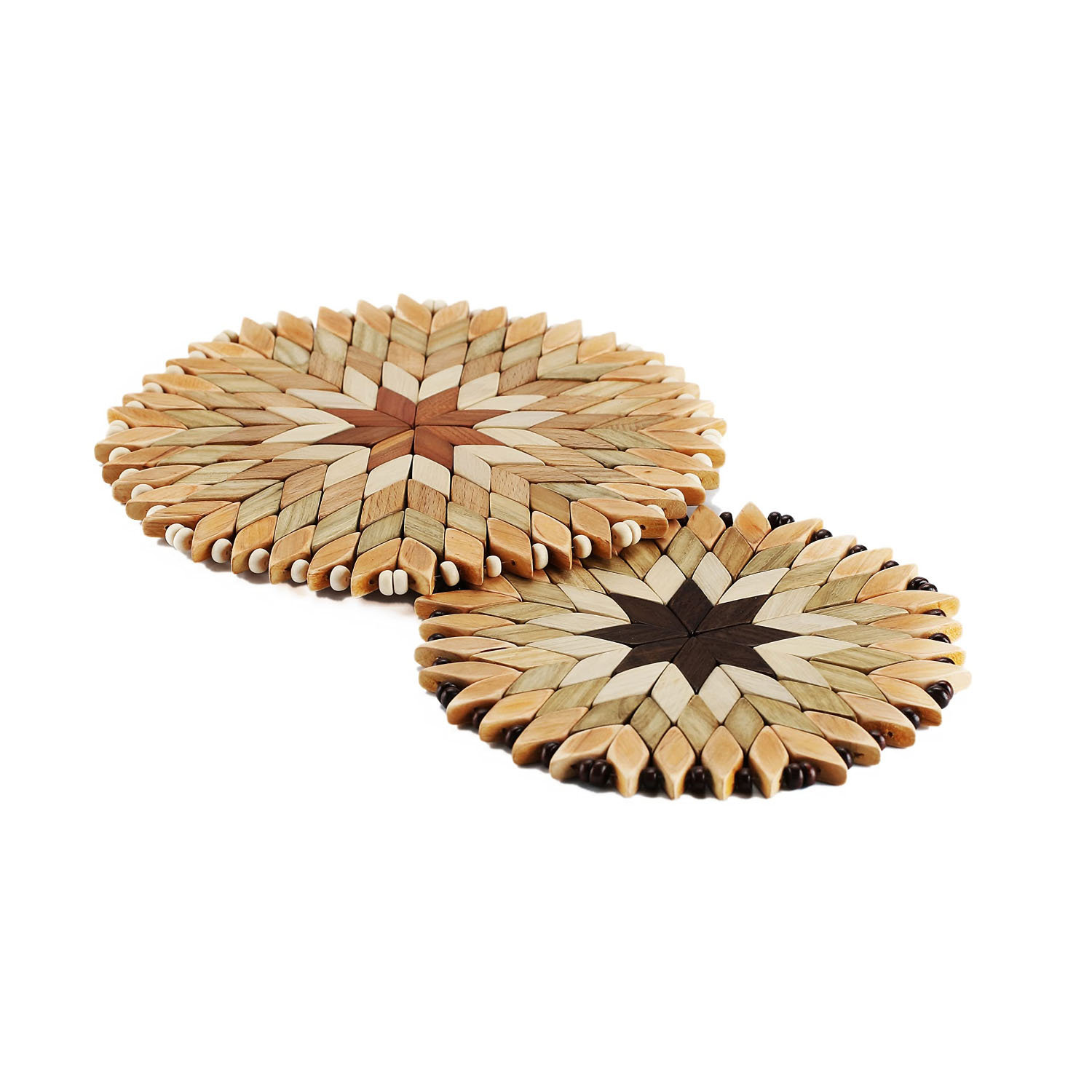 Stack man Set Of 2 Large Handmade Wooden Trivets For Hot Dishes ...