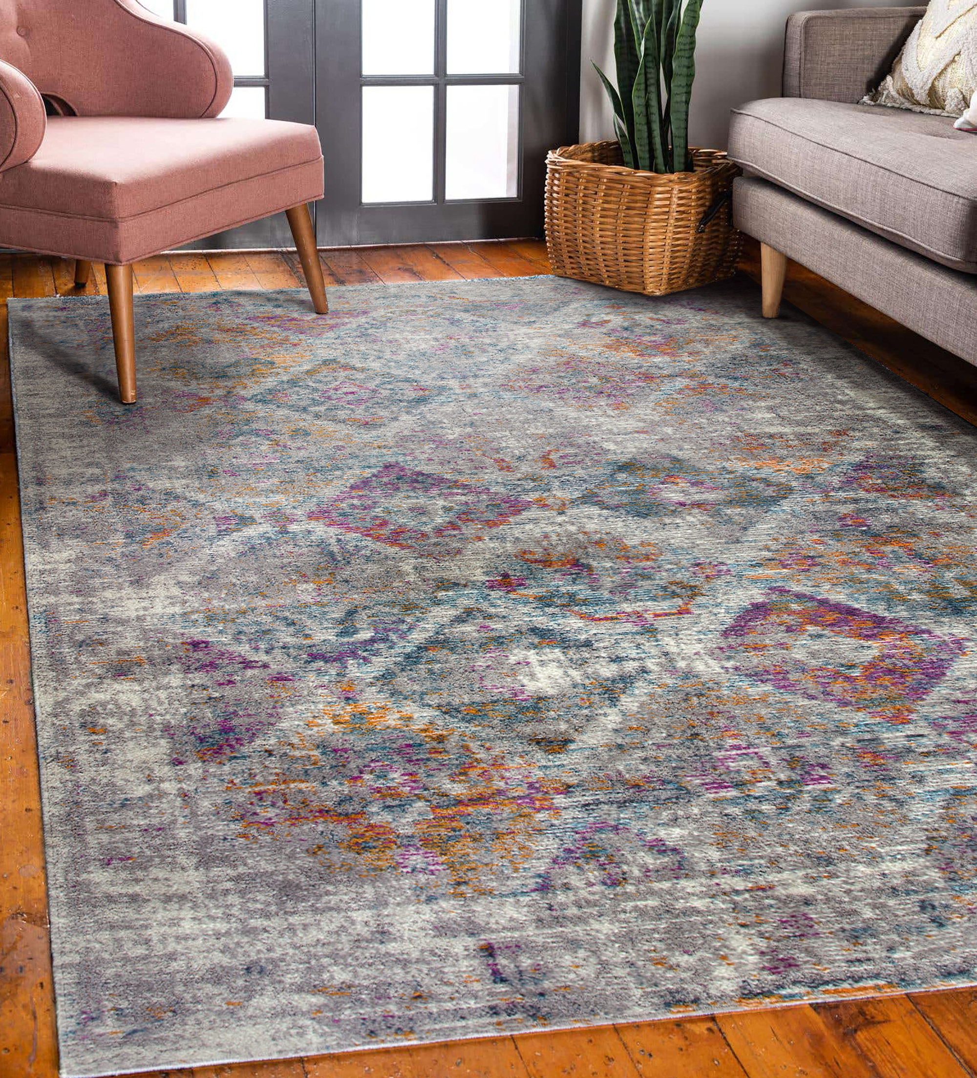 Foundry Select Rydal Oriental Area Rug with Vintage Faded Multicolor ...