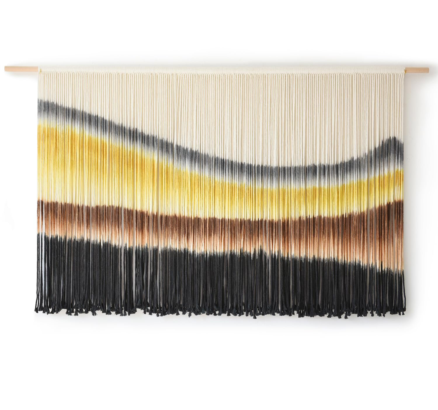 Dakota Fields Large Macrame Wall Hanging Yellow Tie-Dye Macrame Yarn ...