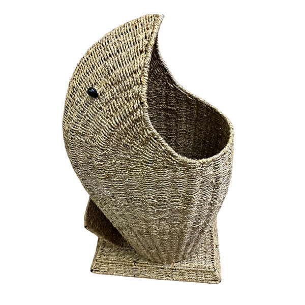 Bayou Breeze Wicker Whale Hamper | Wayfair