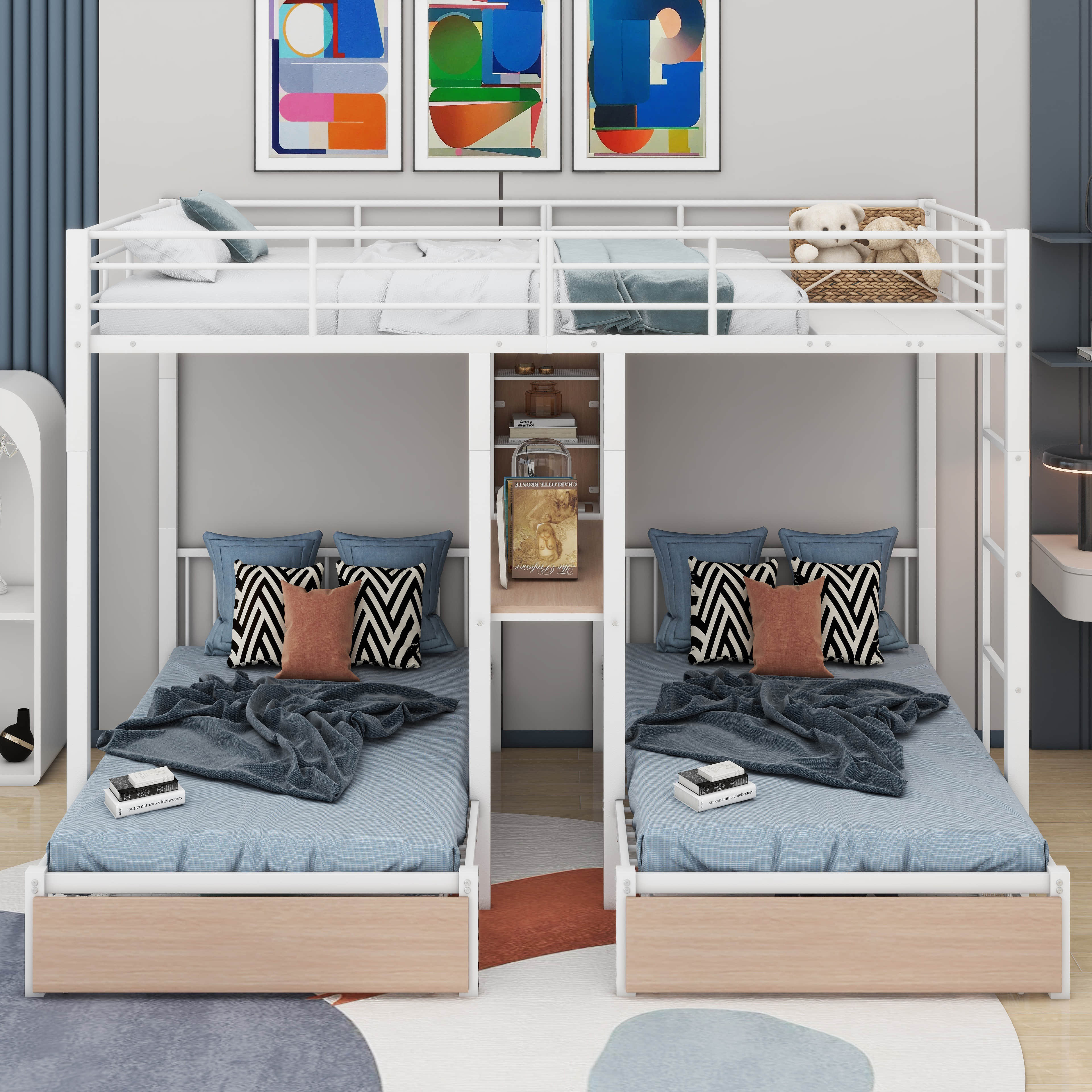 Isabelle & Max™ Triple Bunk Bed With Full-Sized Top, Twin-Sized Middle ...