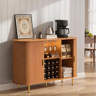 George Oliver 55-Inch Wine Cabinet With Storage, Featuring A Recessed ...