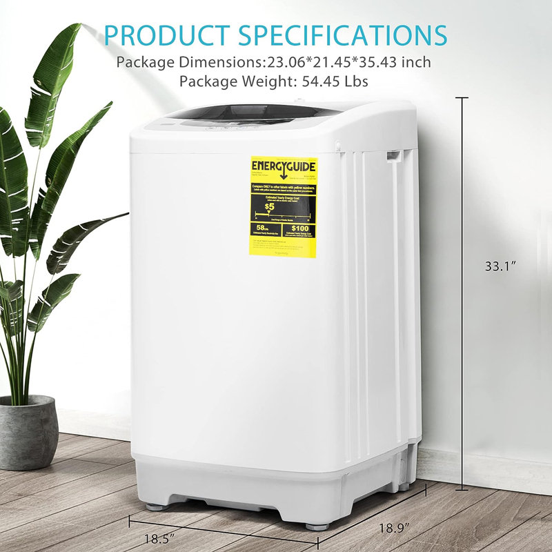 VIVOHOME 2 in 1 Portable Compact Full Automatic Washing Machine ...