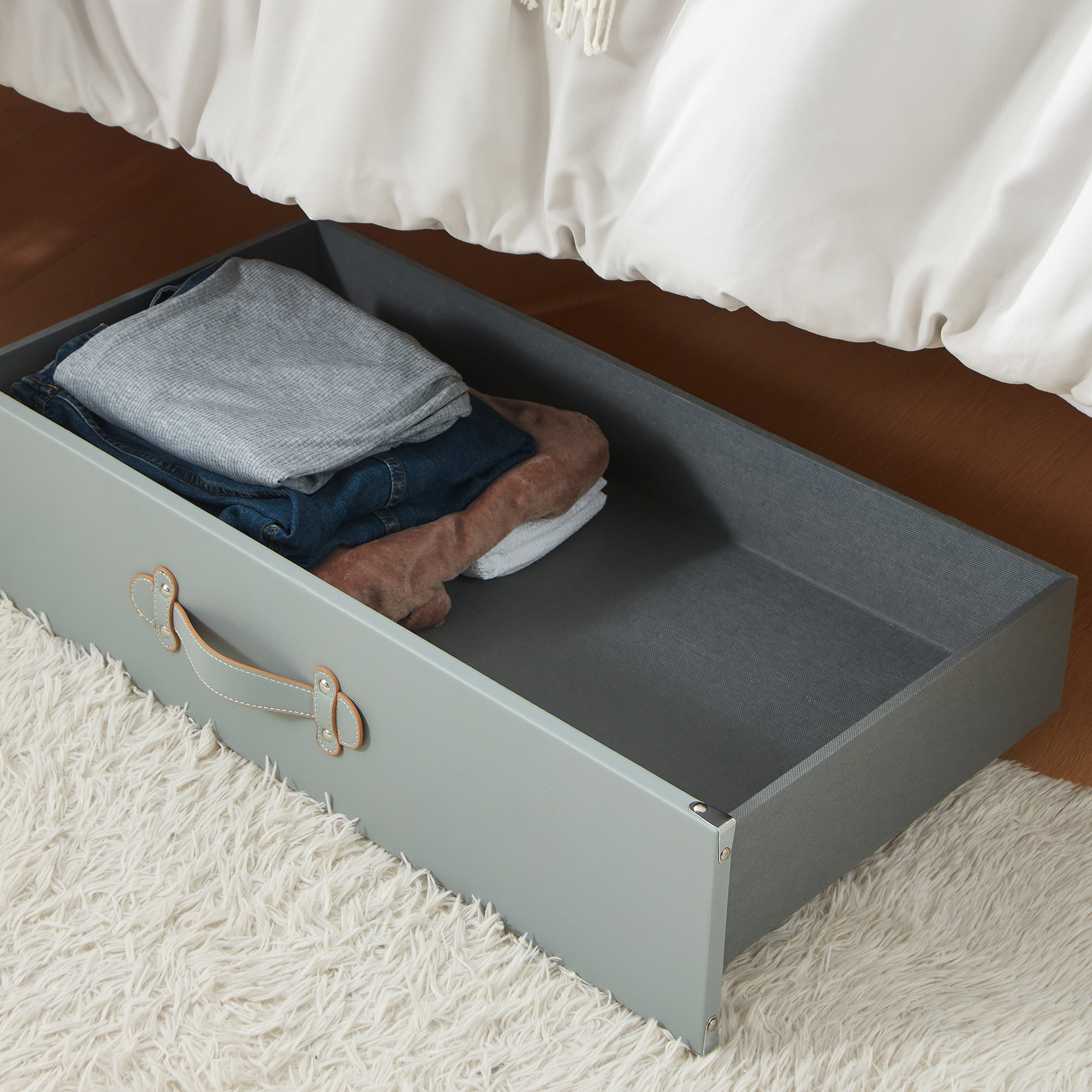 DormCo Texture Underbed Storage Bin with Wheels | Wayfair