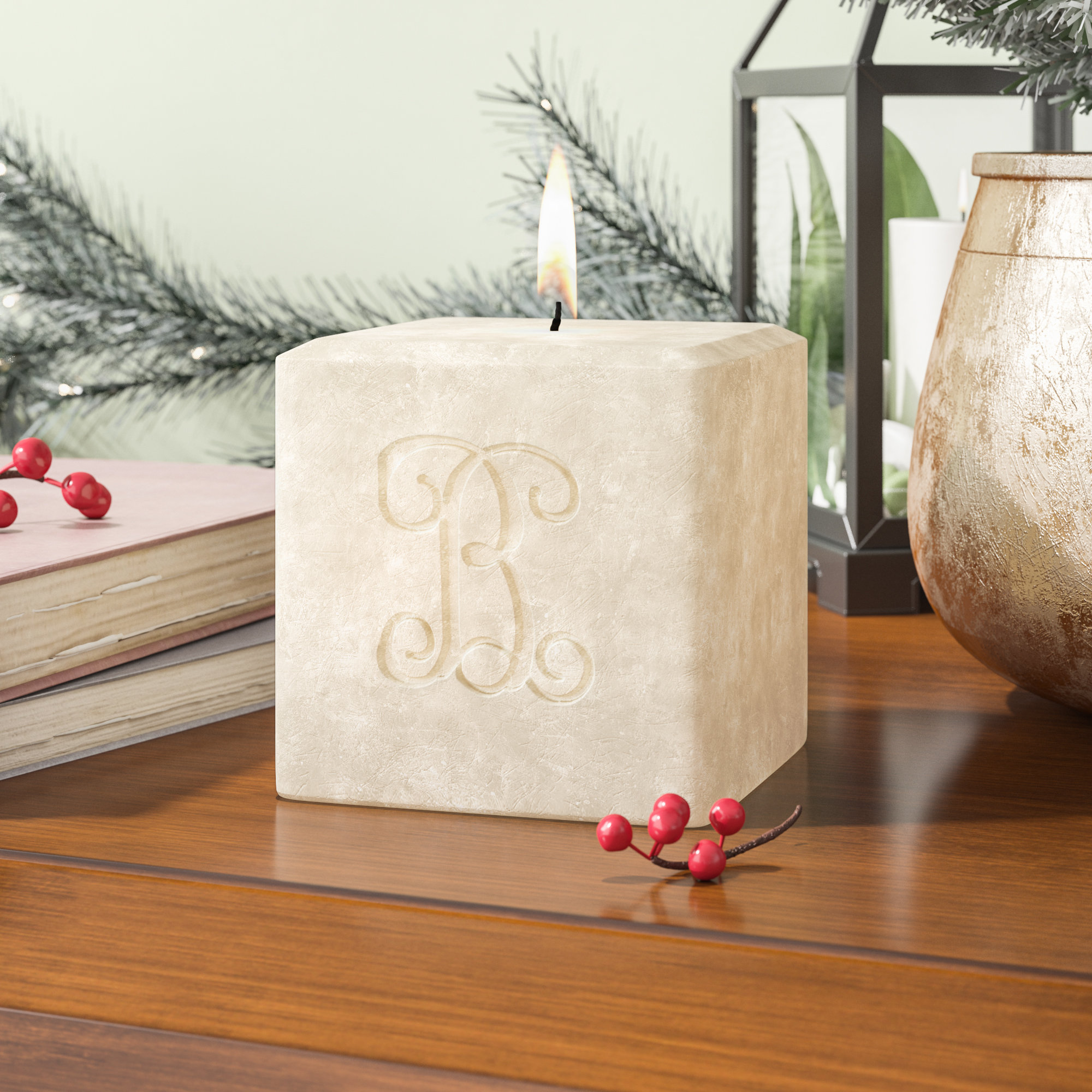 Darby Home Co Brewer Monogrammed Unscented Votive Candle & Reviews ...