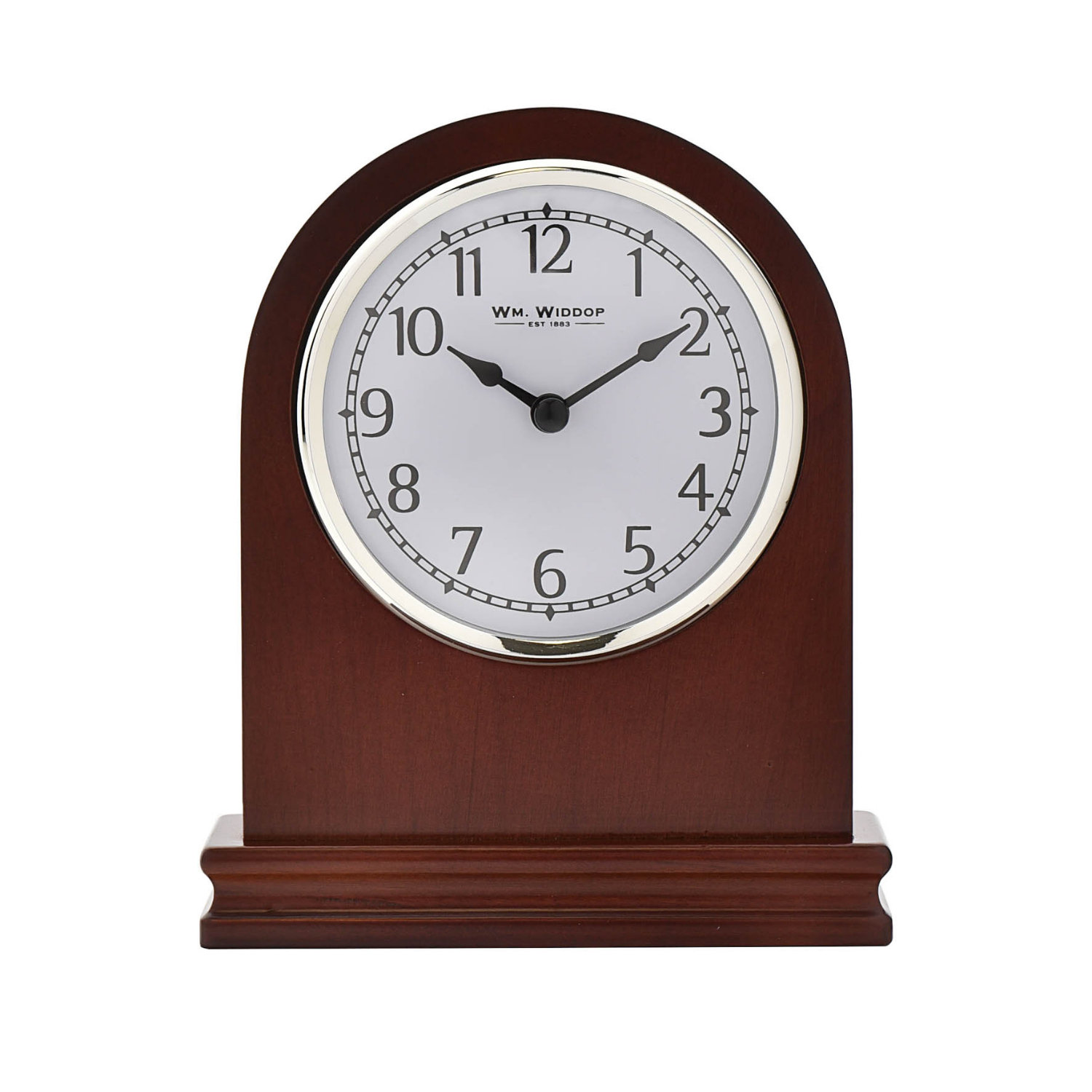 Wm Widdop Analog Walnut Solid Wood Quartz Movement / Crystal Tabletop ...