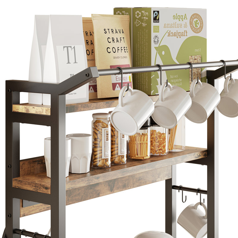 17 Stories Danielsville 31" Iron Standard Baker's Rack with Microwave ...