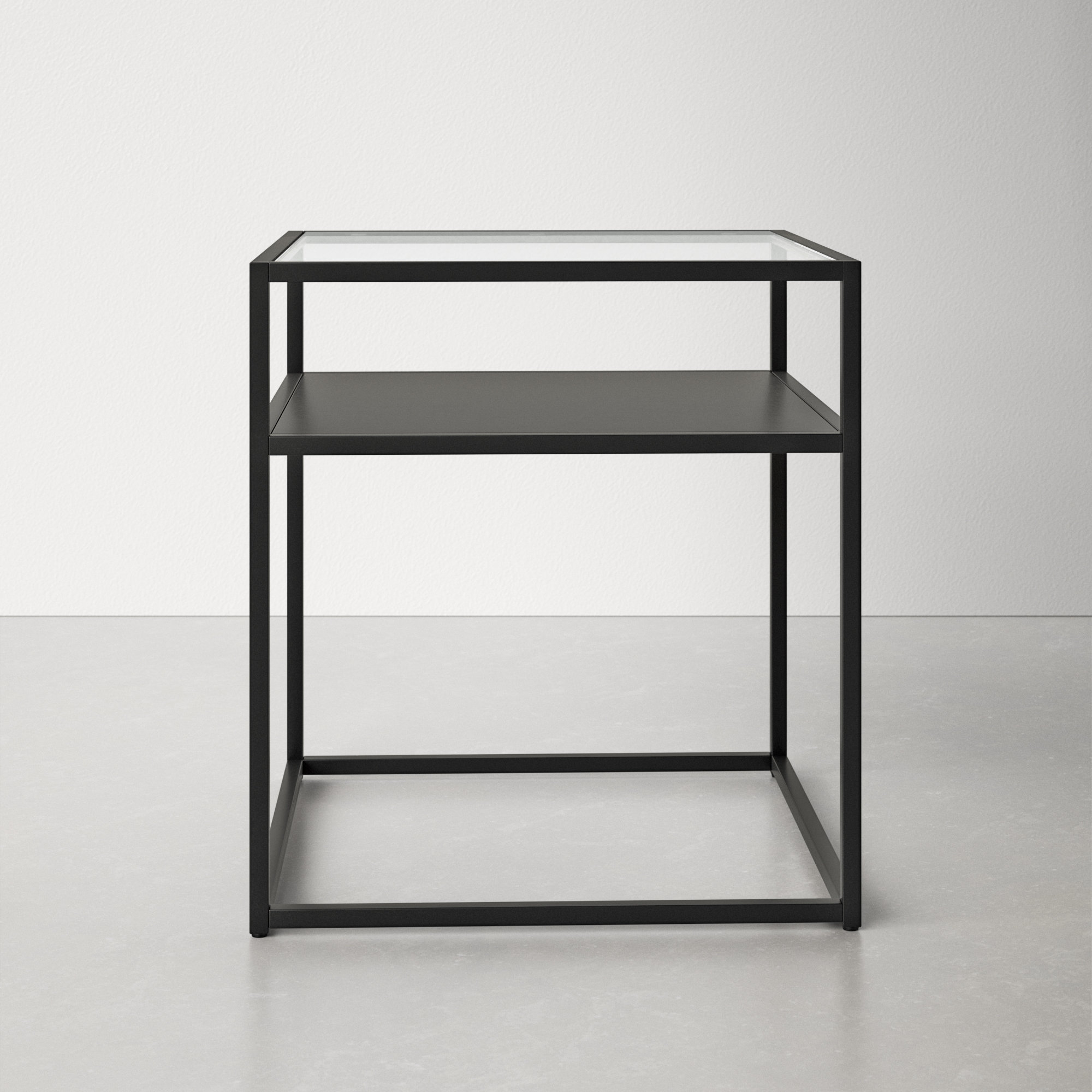 AllModern Duran Glass Top End Table & Reviews | Wayfair