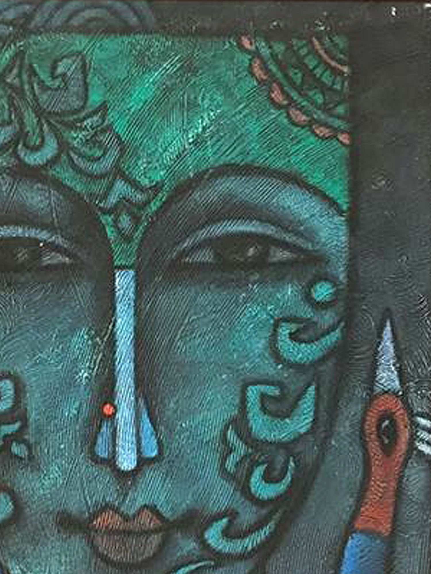 Exotic India Deity Face Portrait Advaitha | Figurative Art | By Krishna ...