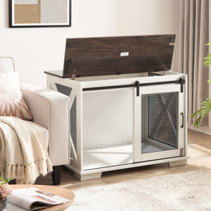 Tucker Murphy Pet™ Dog Crate With Metal Enclosure And Adjustable ...